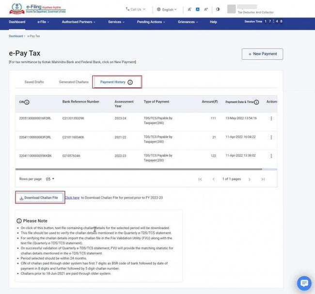 How to Generate Challan Form User Manual | Income Tax Department